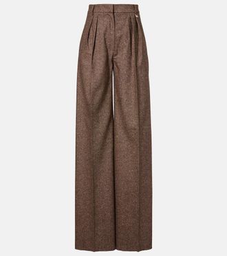 Max Mara Weite Hose Brava aus einem Wollgemisch