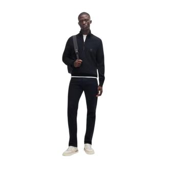 HUGO BOSS Kanobix Pullover f&uuml;r Herren, mit kurzem Rei&szlig;verschluss (Dunkelblau)