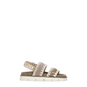 Mou Femme, Chaussures, Gris, Taille: 37 EU Flat Sandales