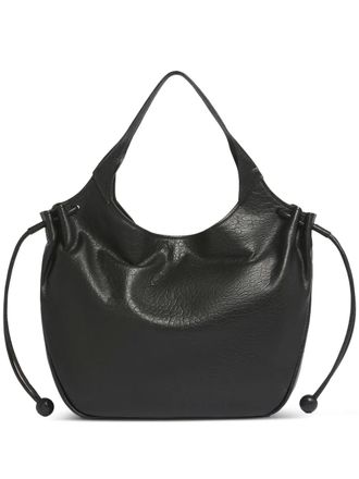 Marni Kordelzug-Tote Bag aus strukturiertem Leder - Schwarz