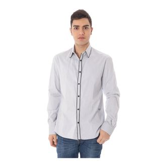 Costume National Blaues Hemd Italienischer Kragen Lange &Auml;rmel - - Shirts - Herren - Blau - M
