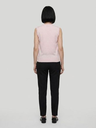 Dolce & Gabbana Womens Pink Silk Tank Tops