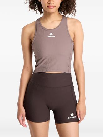 Saysky débardeur côtelé à dos nageur - Marron