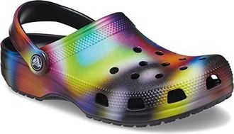 Crocs Sabots solaires Classiques Arc-en-Ciel, Noir/Multi Solarisé, 5 Women/3 Men