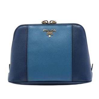 Prada Pre-owned Saffiano Clutch - - Pre-owned - Damen - Blau - ONE SIZE