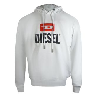 Diesel New D Logo Wei&szlig;er Hoodie