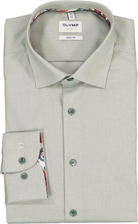 Olymp Herren Hemd grau Baumwoll-Stretch