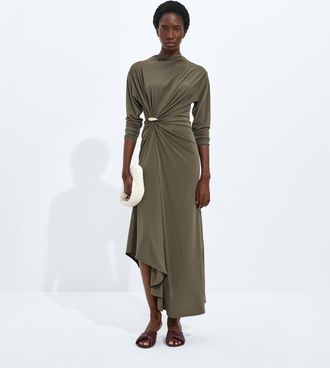 Bottega Veneta Robe En Jersey De Viscose Et Cr&ecirc;pe - Bottega Veneta
