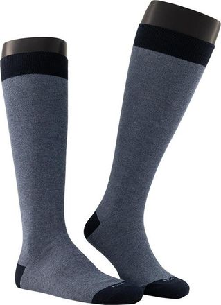 Boggi Milano Herren Kniestr&uuml;mpfe blau Baumwolle
