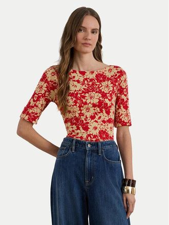 Lauren Ralph Lauren Bluse 200P09078001 Rot Slim Fit