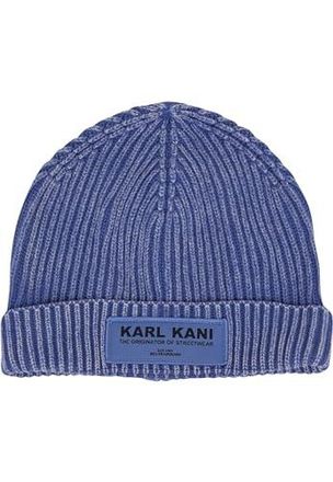Karl Kani Unisex KA234-023-2 KK Woven Bold Washed Beanie dusty blue, one size