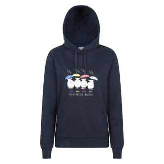Mountain Warehouse Damen Gro&szlig;e Britische Wetter Regul&auml;rer Hoodie (Marine)