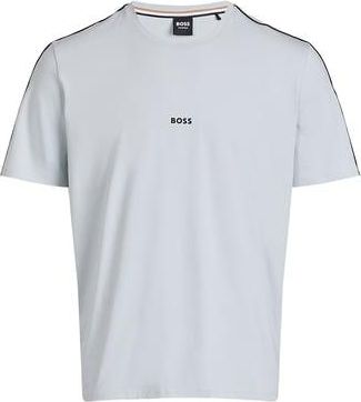 HUGO BOSS T-shirt droit &agrave; col rond en coton m&eacute;lang&eacute;