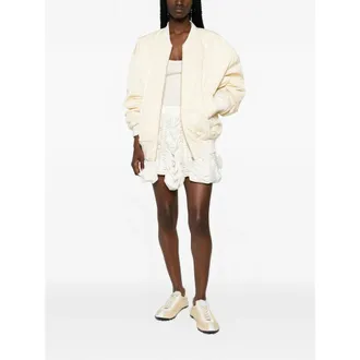 RAXXY Quilted Draped Skirt - White