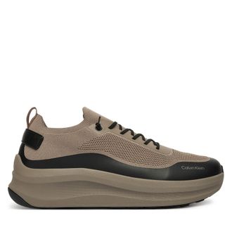 Calvin Klein Sneakers Calvin Klein Chunky Runner Lace Up Sock Knit YM0YM01457 Braun
