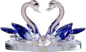 Generic &Eacute;l&eacute;gante figurine de cygne en cristal pour d&eacute;coration de la maison, salon, &eacute;tude ou bureau, d&eacute;coration en verre blanc, bleu, rose, rouge ou jaune, scu