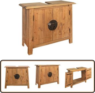 vidaXL Vidaxl - Meuble-lavabo de salle de bains pin massif 70x32x63 cm - Meuble Lavabo - Meuble Salle De Bain - Meuble En Bois - Design Vintage - Style Rétro