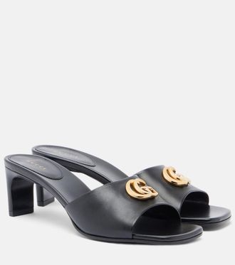 Gucci Mules Double G en cuir