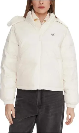 Calvin Klein Jeans Femme, Vestes, Blanc, Taille: 40 FR Essential Midweight Puffer Jacket