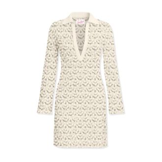 MC2 Saint Barth Kurzes H&auml;kelstrickkleid - - Dresses - Damen - Beige - M