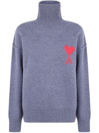 Ami Sweater Funnel Neck Quota Ami De Coeur