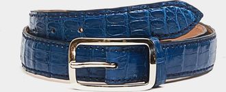 Reptiles House Star - Krokodilschwanzgürtel - Navy Blau