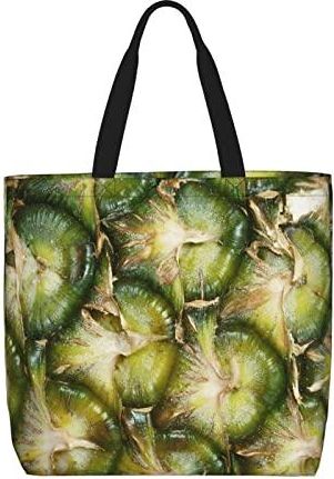 Generic Sac Fourre-Tout Motif Tie-Dye Ananas Sac &Agrave; Provisions R&eacute;utilisable De Grande Capacit&eacute; Sacs En Toile &Eacute;paule, Pour Femmes, Tous Les Jours, &Eacute;cole, Filles