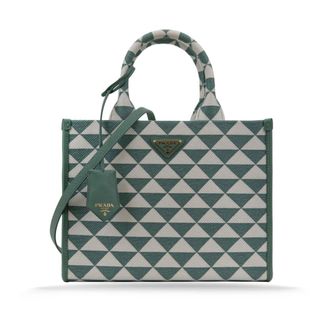 Prada Schultertasche mit Dreiecksmuster - - Bags - Damen - Gr&uuml;n - ONE SIZE