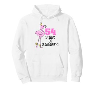 BDAZ 54 Years of Flamazing Flamingo Design Beach 54th Birthday Pullover Hoodie
