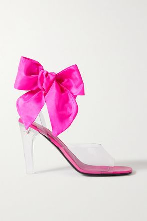 Valentino Garavani Sandales En Pvc &Agrave; Noeuds En Taffetas Party 100 - Rose