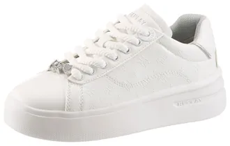 Replay Plateausneaker REPLAY, Damen, Gr. 37, wei&szlig;, Lederimitat, unifarben, Basic, Schuhe Plateausneaker, Halbschuh, Freizeitsneaker, Schn&uuml;rschuh mit Monogram
