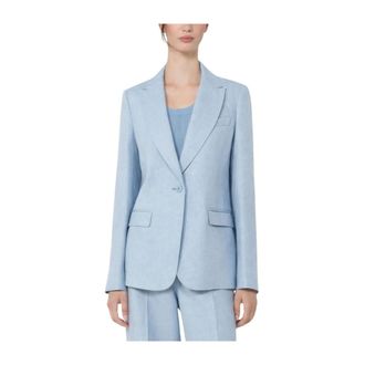Max Mara Femme, Vestes, Bleu, Taille: 38 FR Giacca Nalut