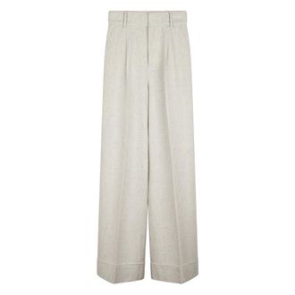 Alberta Ferretti Femme, Pantalons, Blanc, Taille: 36 FR Wide Pantalons