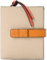 Loewe Portefeuille compact zipp&eacute; en cuir de veau souple grain&eacute;