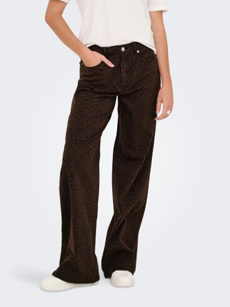 Only ONLMADISON HW WIDE ANIMAL PANT CC PNT Baumwollmischung