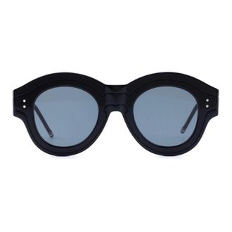 Thom Browne Elegante Schwarze Runde Sonnenbrille - - Accessories - Damen - Schwarzk - ONE SIZE