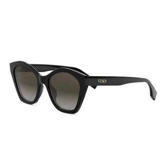 Fendi Lettering Sonnenbrille - - Accessories - Damen - Schwarzk - 54 MM