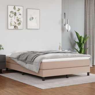 vidaXL Vidaxl - Cadre de lit sans matelas cappuccino 140x190 cm similicuir
