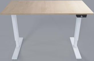 Bisley Tisch, Metall, Gestell 396 weiß Platte 014 ahorn, Medium