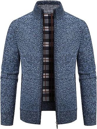 Generic Pull chaud en polaire pour homme avec fermeture &eacute;clair et col montant - Pour lautomne et lhiver n6
