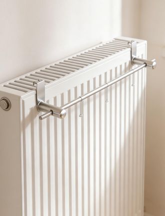 Generic Vielseitiges Regal &uuml;ber dem Heizk&ouml;rper und doppelter W&auml;schest&auml;nder, kein Stanzen for den Einsatz im Home-Office und in Mehreren R&auml;umen(Single bar,100c