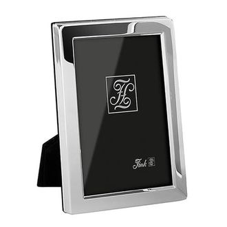Fink Bilderrahmen 10 x 15 silber rechteckig - Fotorahmen versilbert anlaufgesch&uuml;tzt - R&uuml;ckseite Samt - Rahmen Ma&szlig;e 20 x 14 cm - Geschenk f&uuml;r Frauen Weihnac