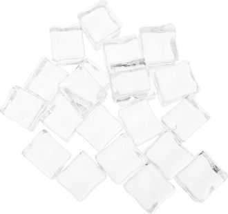 BESPORTBLE 20 St&uuml;ck Acryl Eisw&uuml;rfel Quadratisch Transparent K&uuml;nstliche Eisw&uuml;rfel Vasenf&uuml;ller Fotorequisiten K&uuml;chendekoration
