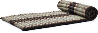 Leewadee Faltbare Bodenmatratze - Japanischer Rollbarer Futon - Tatami Faltmatte - G&auml;stebett - Camping Matratze - Thai Massage Matte, Kapok F&uuml;llung, 190 x 70 c