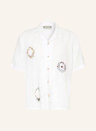 AllSaints Allsaints Resorthemd Deck Boxy Fit Aus Leinen beige