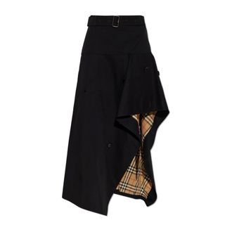 Burberry Femme, Jupes, Noir, Taille: 36 FR Jupe asym&eacute;trique Heather