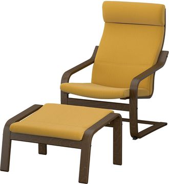 IKEA PO&Auml;NG Sessel und Hocker