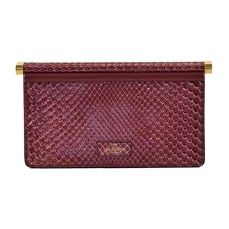 Valentino Garavani Leder Clutch - - Bags - Damen - Rot - ONE SIZE