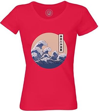 Fabulous T-Shirt Femme Col Rond Hokusai Grandes Vagues Japon Asie Culture Mer