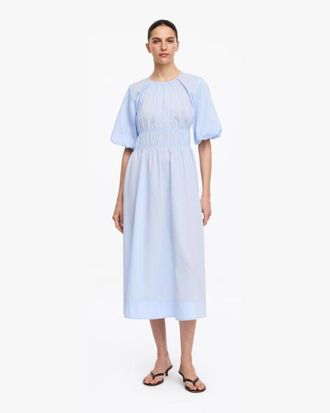 Arket Maxikleid Aus Lyocell Und Baumwolle -Blau